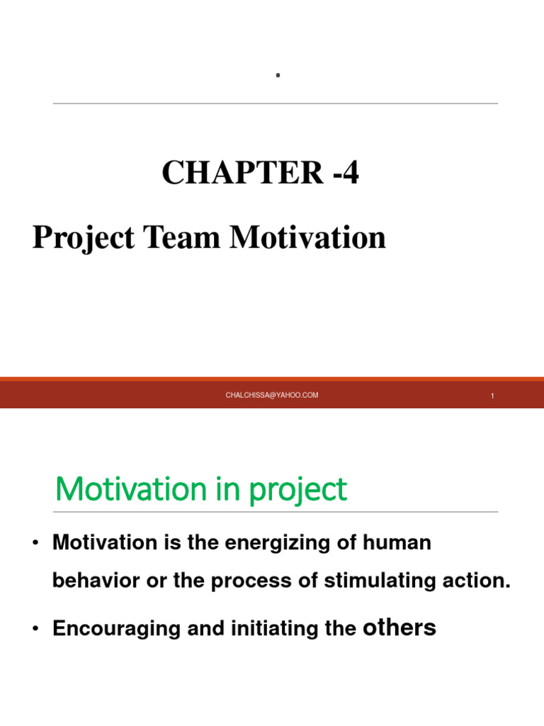 Chapt-4 Motivation | PDF | Motivational | Motivation