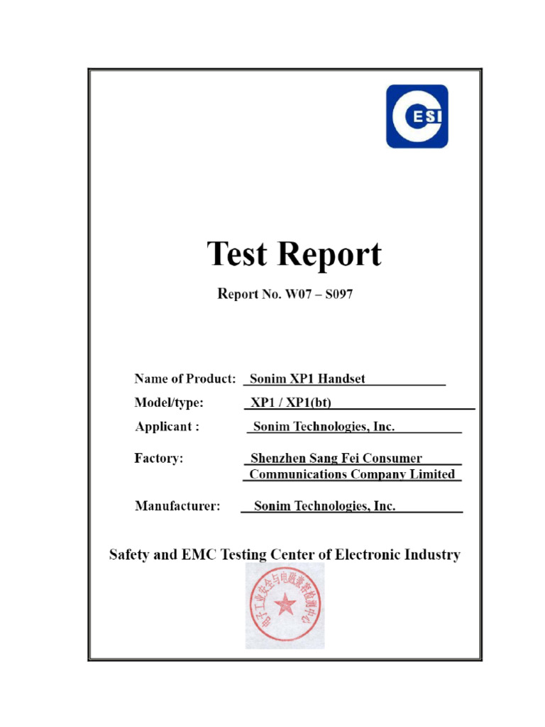 Test Report | PDF