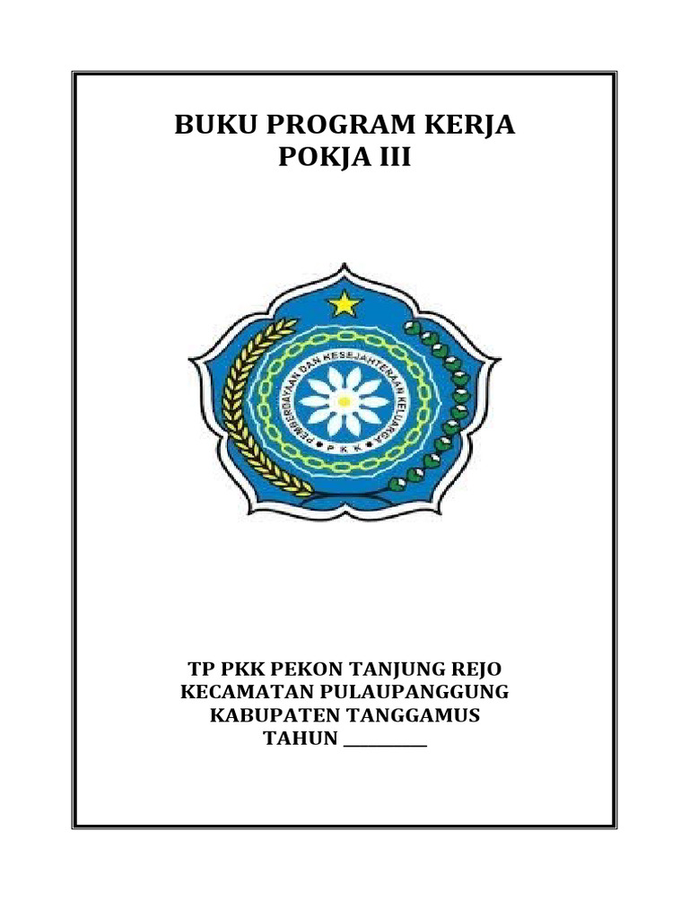 Cover Buku Program Kerja Pokja Iii | PDF