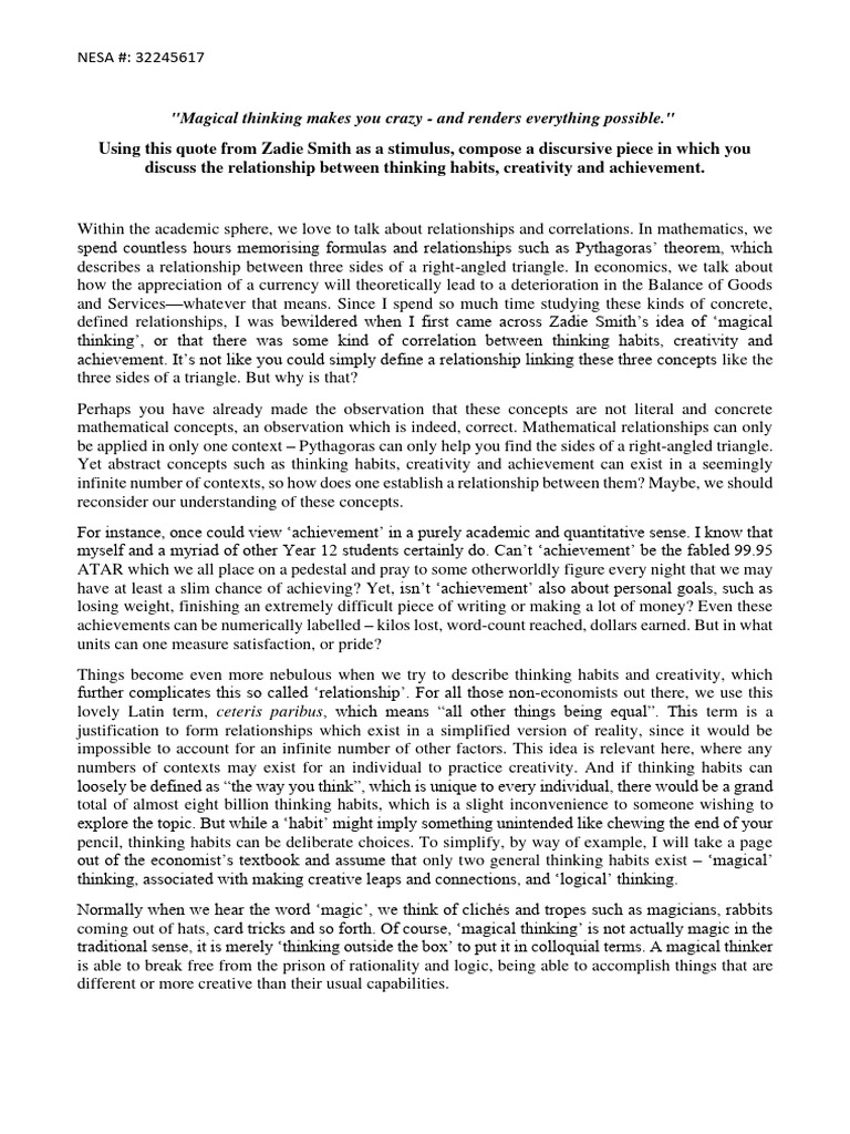 Magical Thinking Makes You Go Crazy | PDF