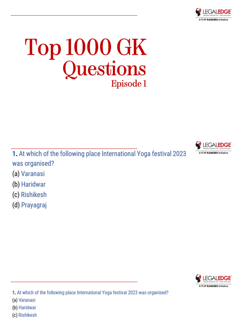 Full Year One Liners Compilation For AILET | PDF