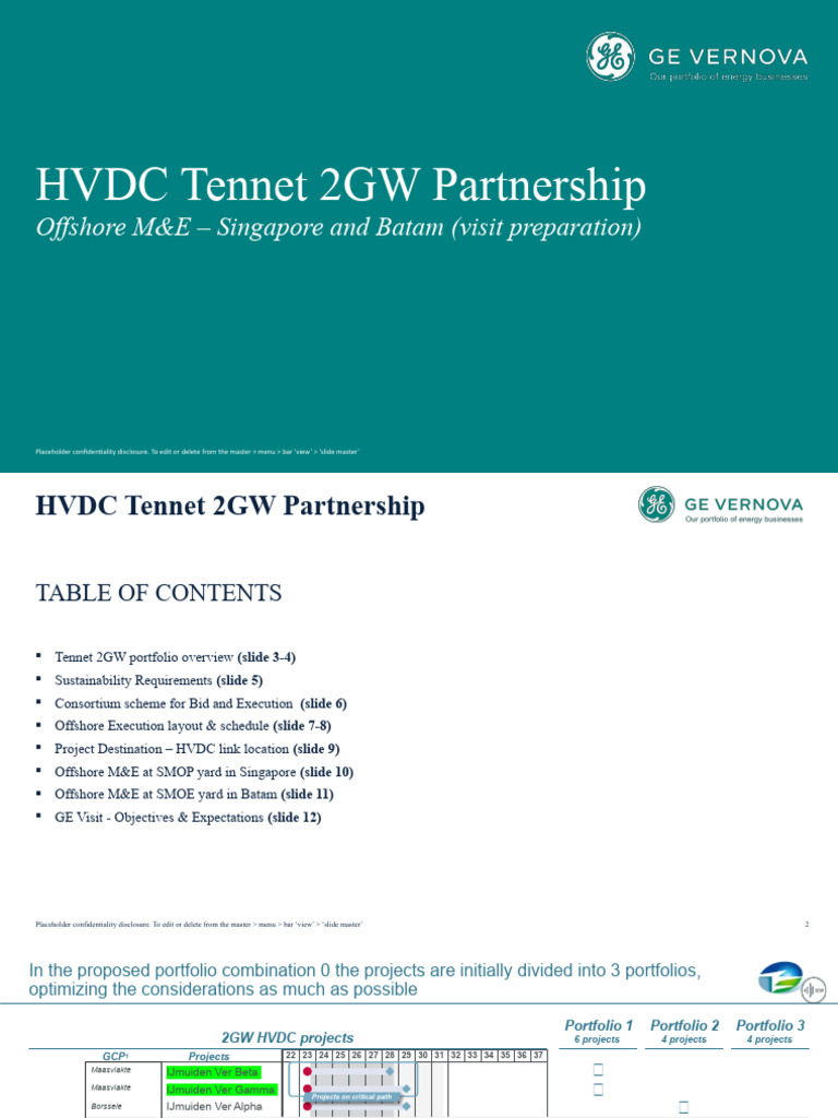 TenneT 2GW - Offshore M&E Contractor PRESENTATION v1 | PDF