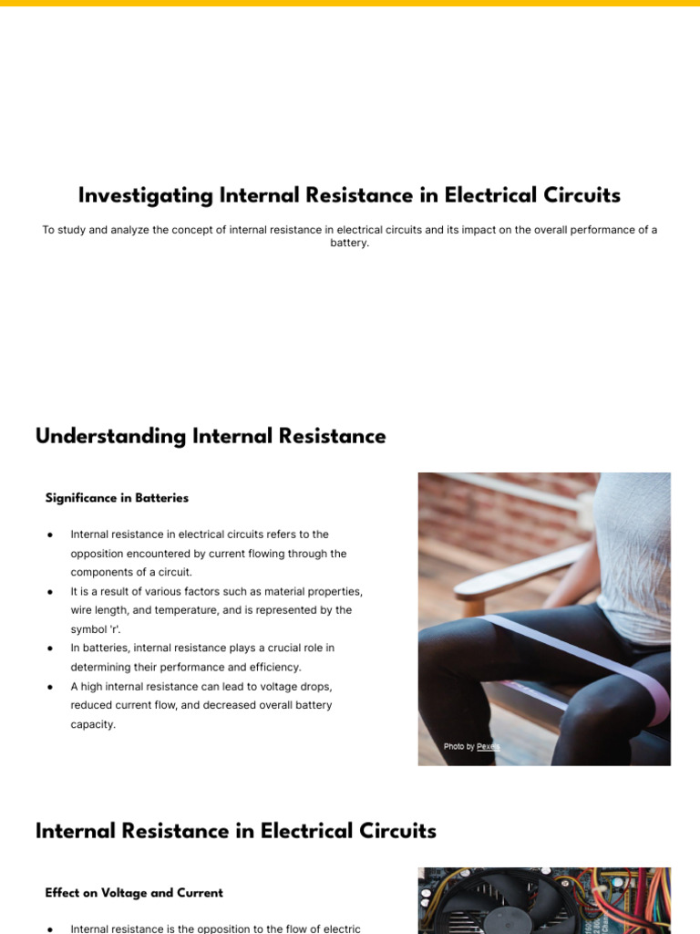 Investigating Internal Resistance in Electrical Circuits | PDF ...