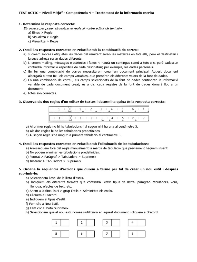 A2 C4 Questionari | PDF
