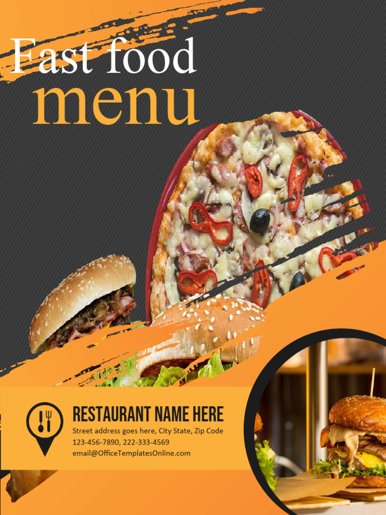6 Fast Food Menu Template | PDF