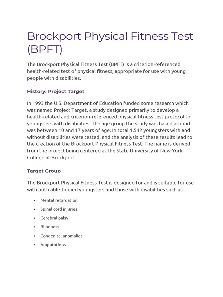 BPFT-physical Education Class 11/12 Cbse | PDF