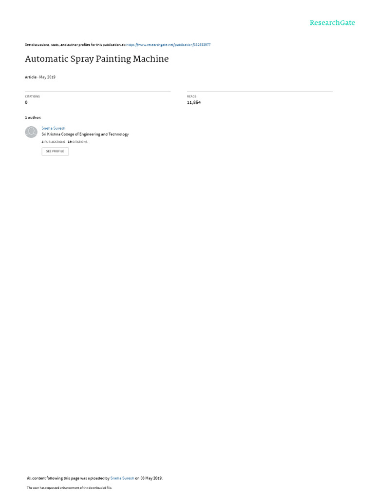 Automatic Spray Painting System Design | PDF | Electric Motor ...