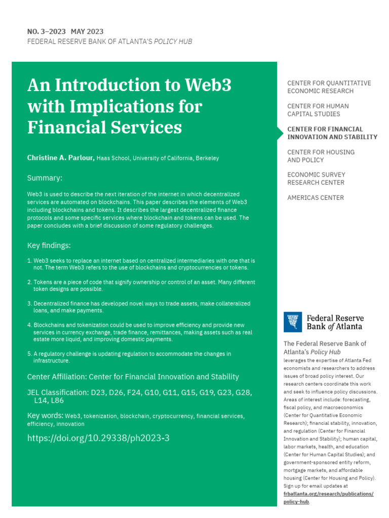 03 Introduction To Web3 With Implilcations For Financial Services ...