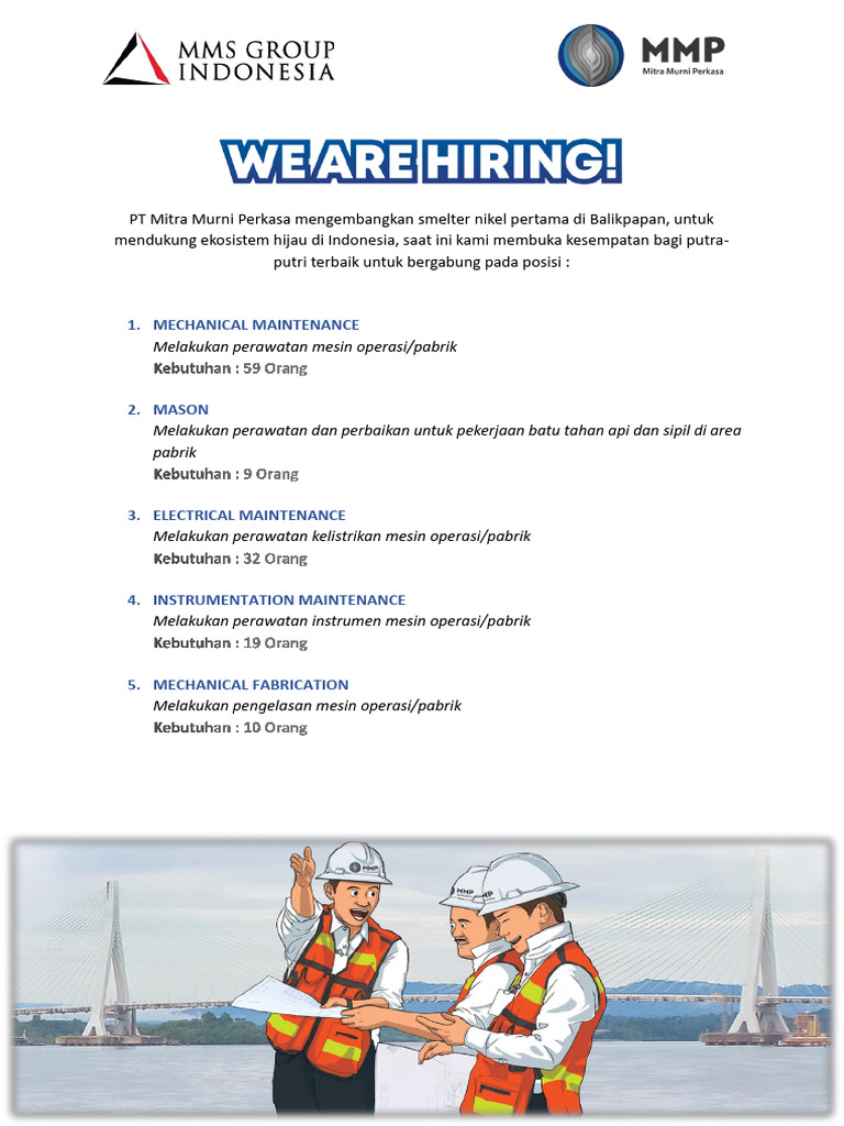 Lowongan Kerja Lengkap - PT Mitra Murni Perkasa | PDF