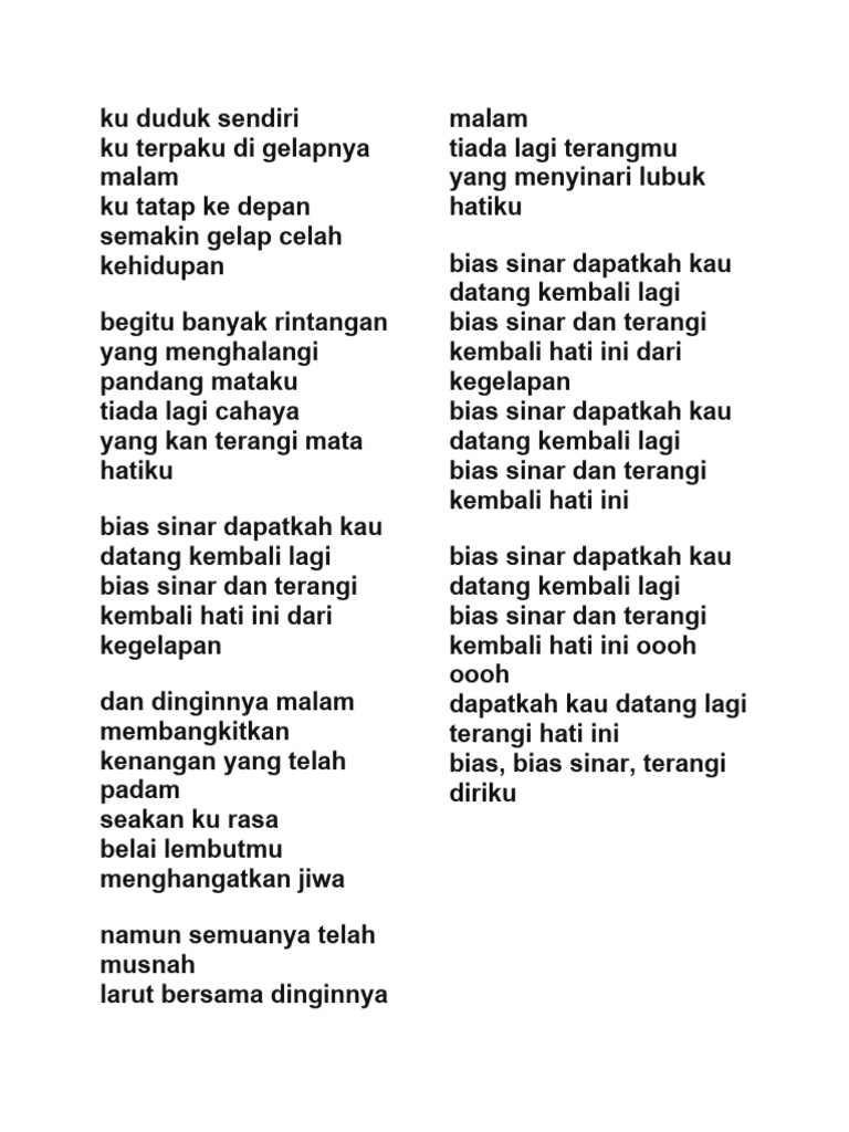 Ku Duduk Sendiri | PDF | Seni | Agama & Spiritualitas