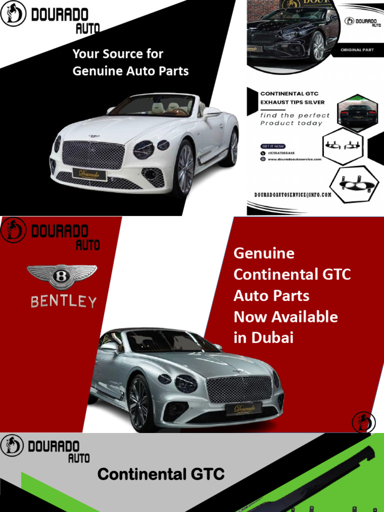 Continental GTC Exhaust Tips Silver OEM 3SA253823 3SA253824 Car Spare ...