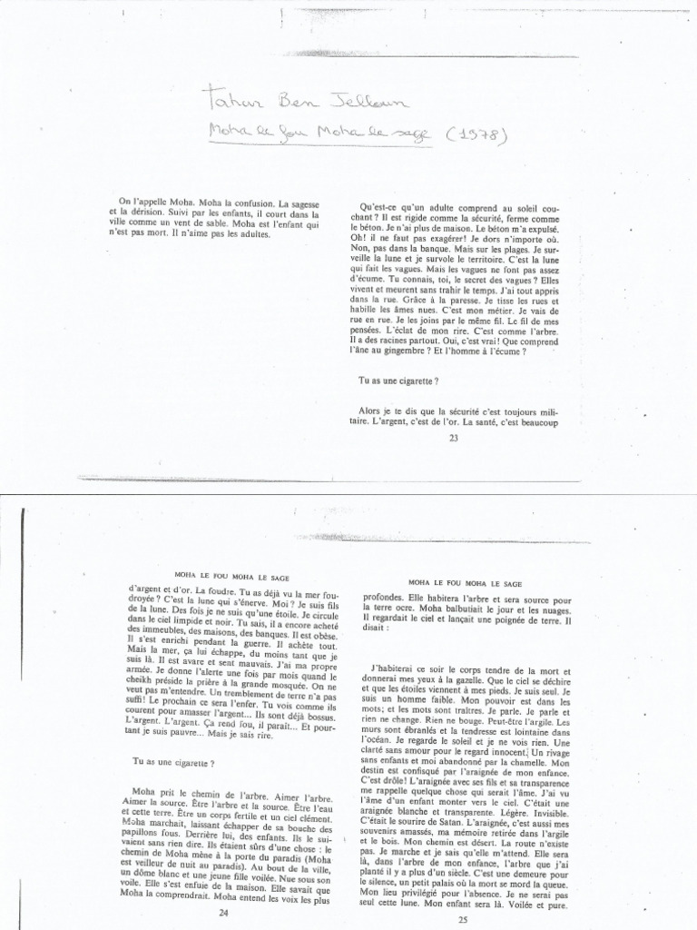 Moha Le Fou Moha Le Sage | PDF