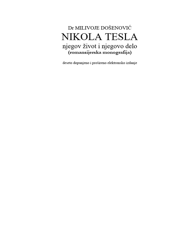Knjiga Nikola Tesla 2018 E-Book | PDF