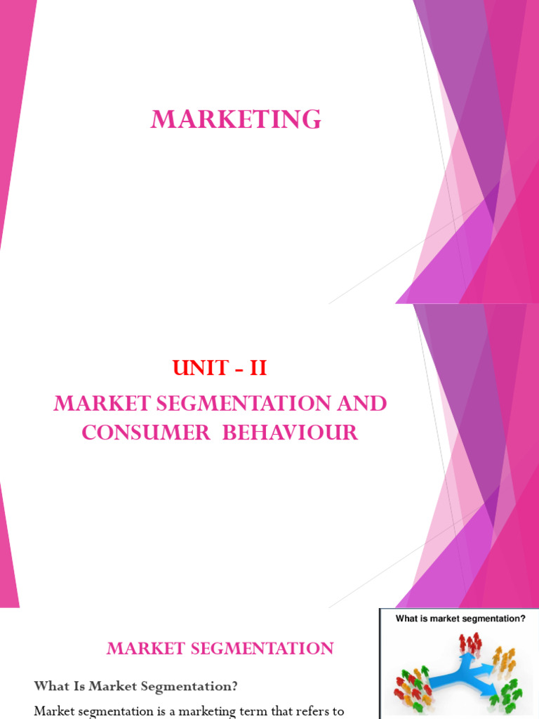 MARKETING | PDF | Consumer Behaviour | Market Segmentation