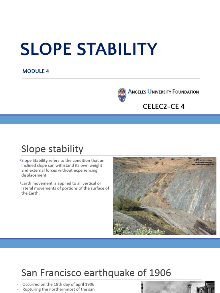 Slope Stability1 | PDF | Science & Mathematics