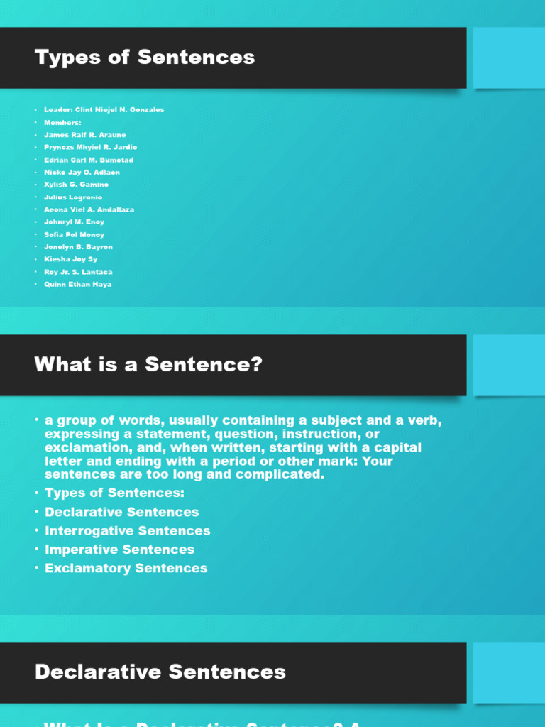 Types of Sentences | PDF