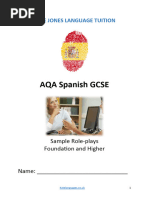 AQA French GCSE Role Plays | PDF