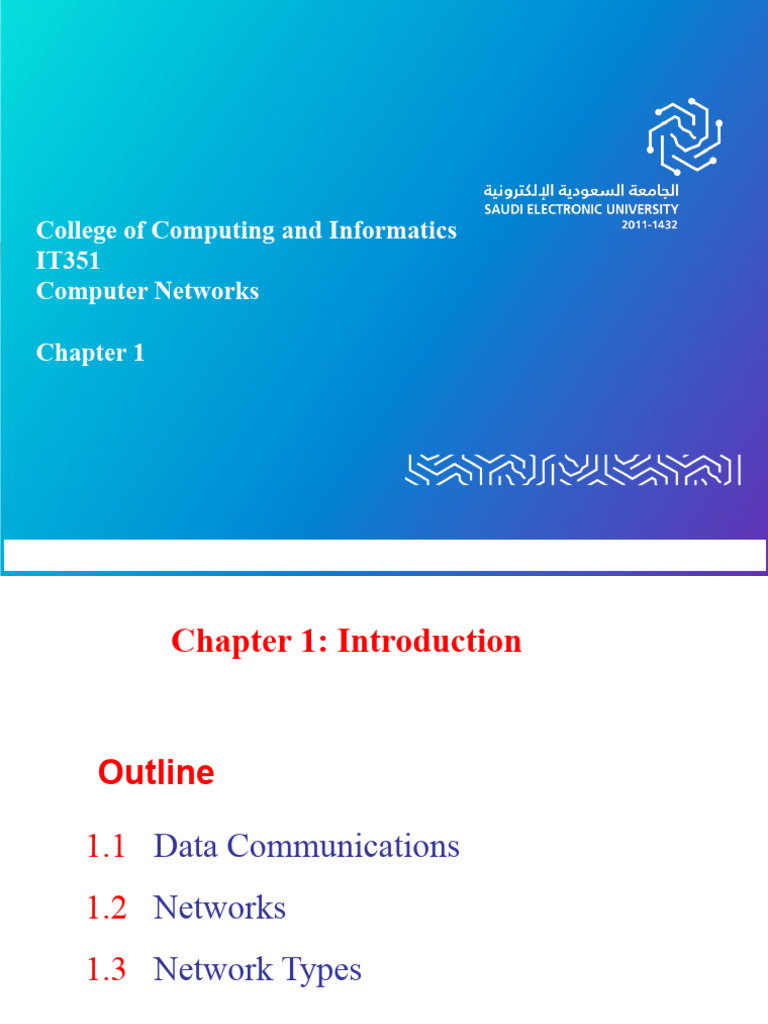 IT351 - Module1 - Introduction To The Networks - Ch1 | PDF
