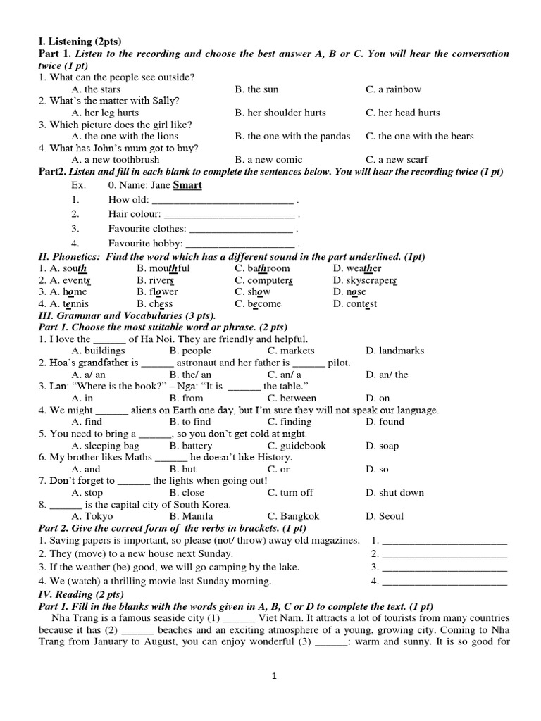 Revision Grade 6 | PDF | Young Adult