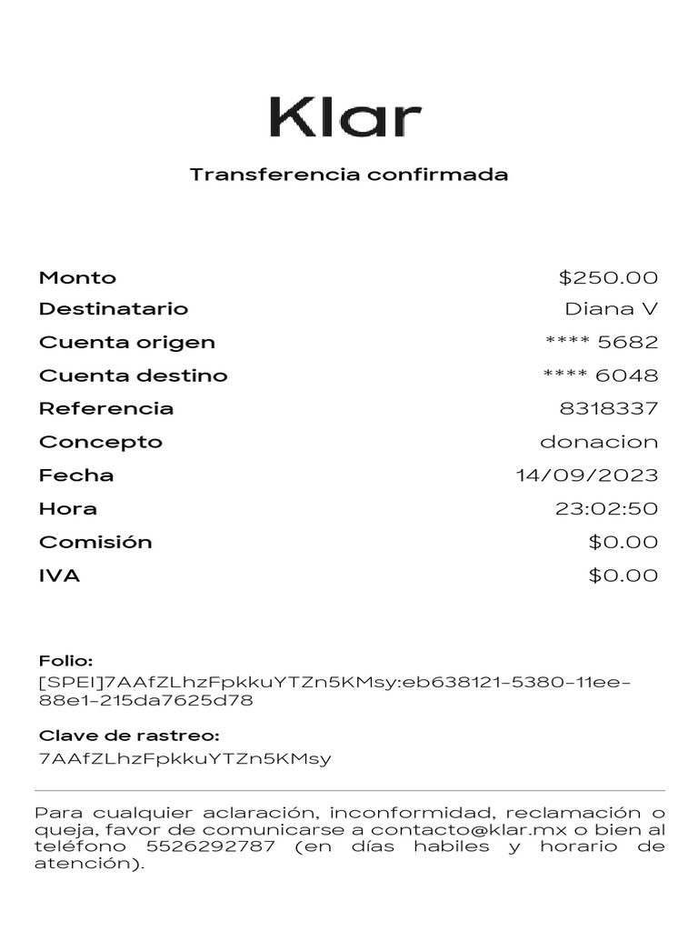 Klar Comprobante 14092023 232649 | PDF