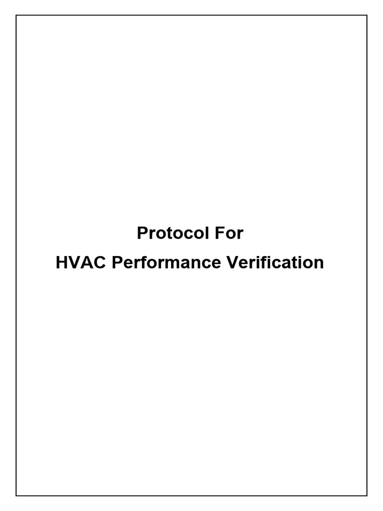 HVAC Validation Protocol | PDF