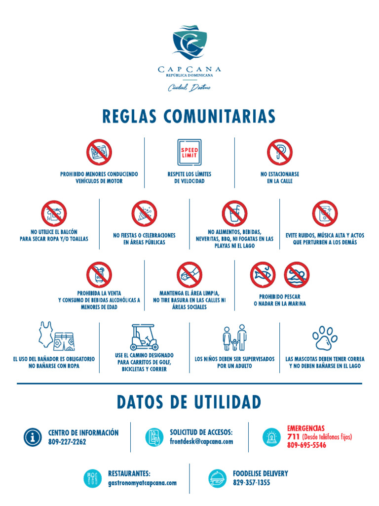 Reglas de Coexistencia Cap Cana | PDF
