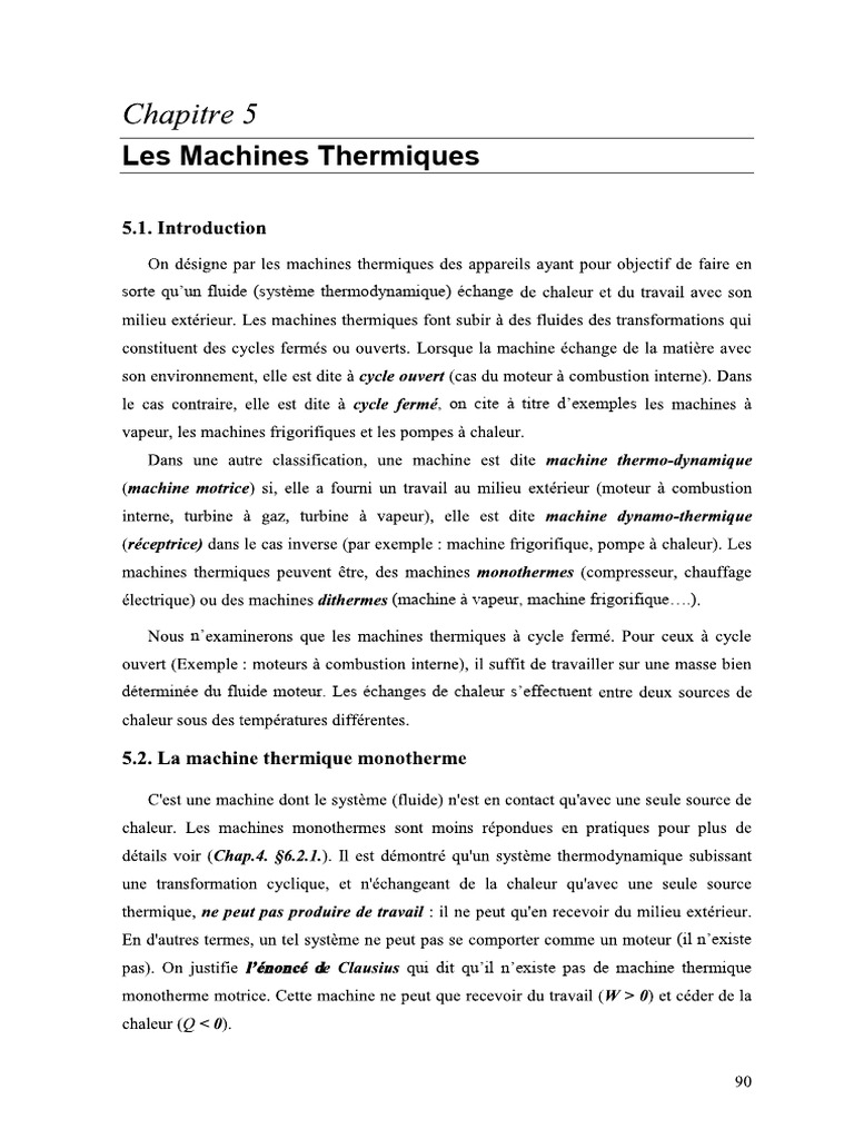 Cours2L - Machines Thermiques | PDF