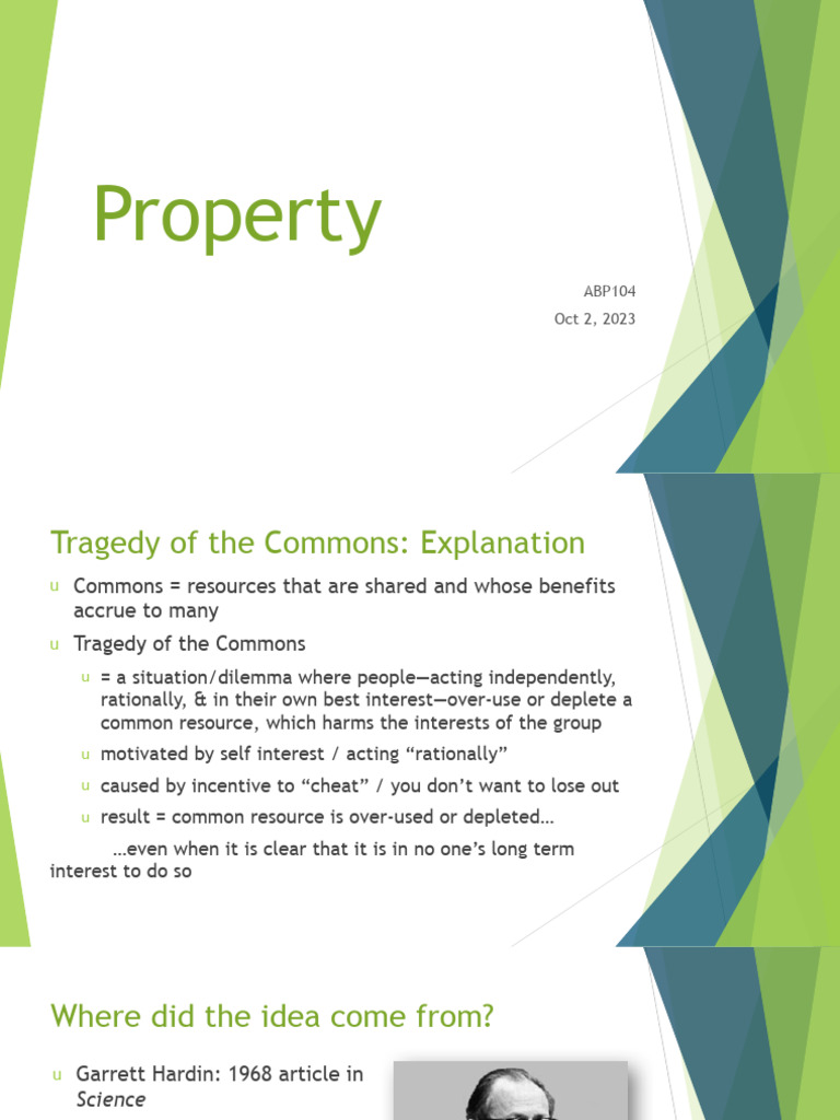 Unit 4 Slides - Tragedy of The Commons | Download Free PDF | Essays ...