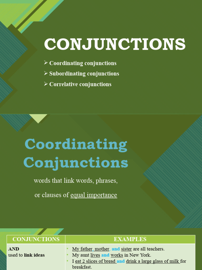 Conjunctions | PDF