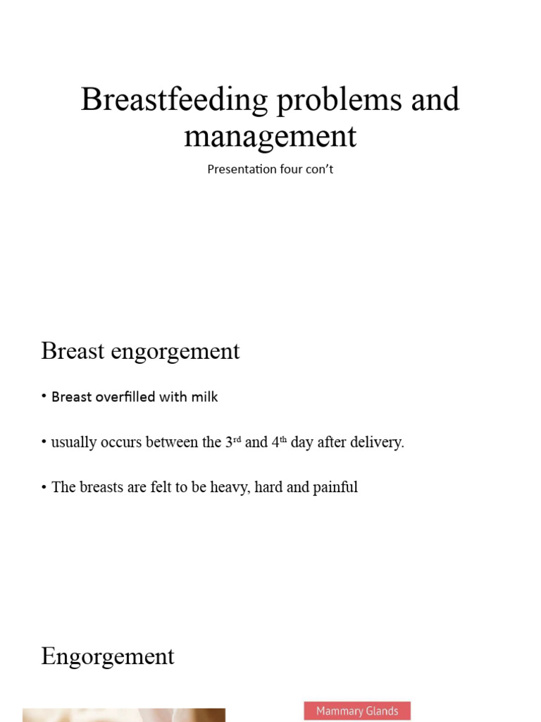 Breast Engorgement: Causes and Management | PDF | Breastfeeding ...