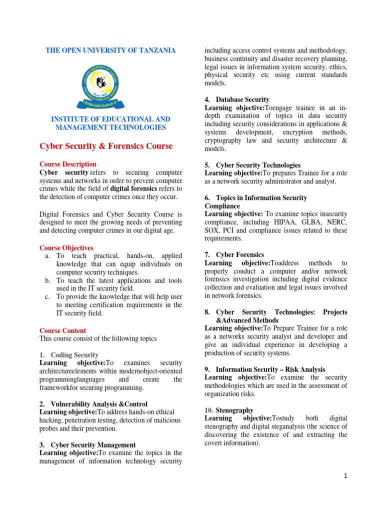 Cyber Security Course | PDF