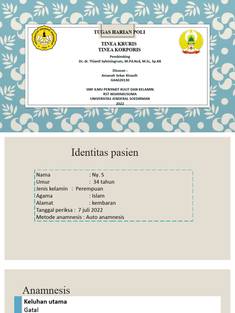 Laporan Kasus Poli 7 Juli 2022 - Amanah Sekar Kinasih - G4a020130 ...