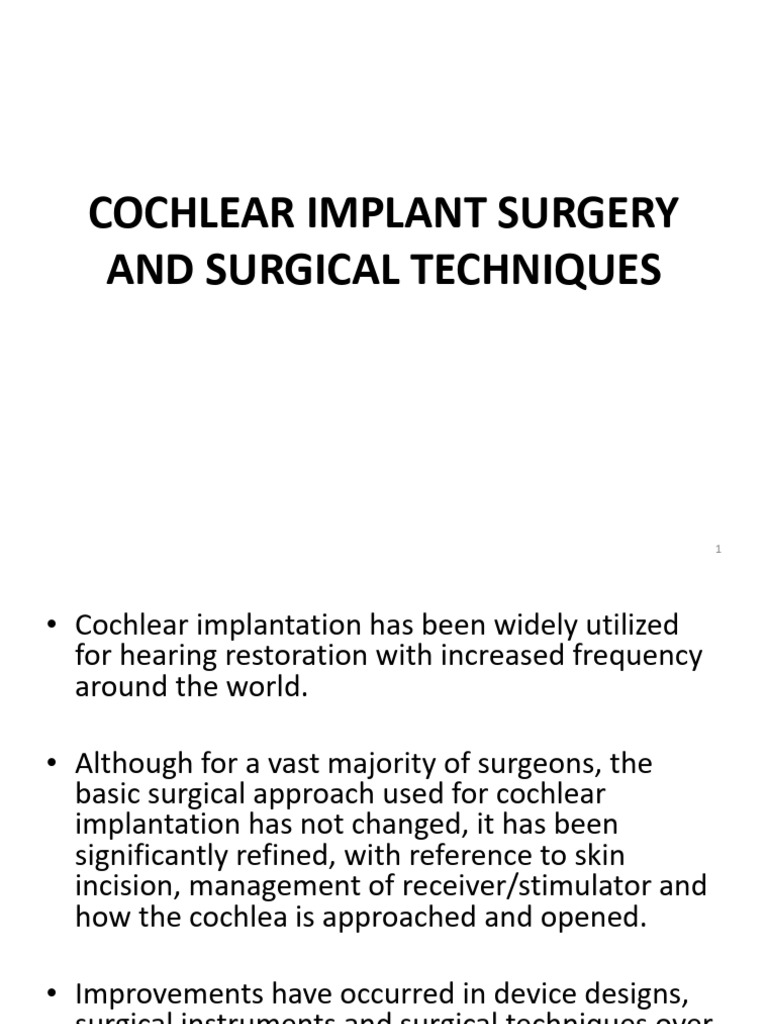 CI Surgery | PDF