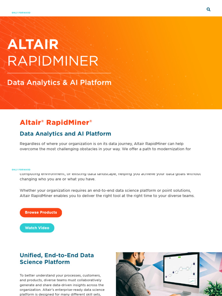 Data Analytics and AI Platform - Altair RapidMiner | PDF | Analytics ...