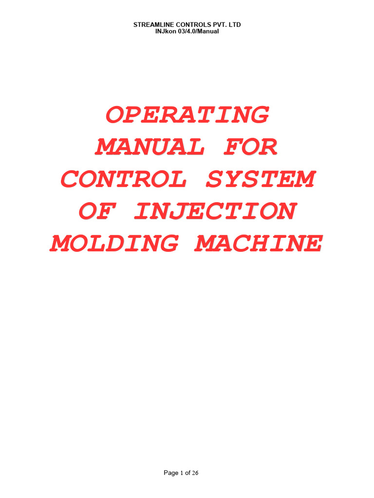 INJkon Injection Molding Controller Manual | PDF | Thermocouple ...