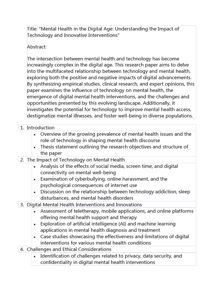 Research Mental Health 2 | PDF | Mental Health | Mental Disorder