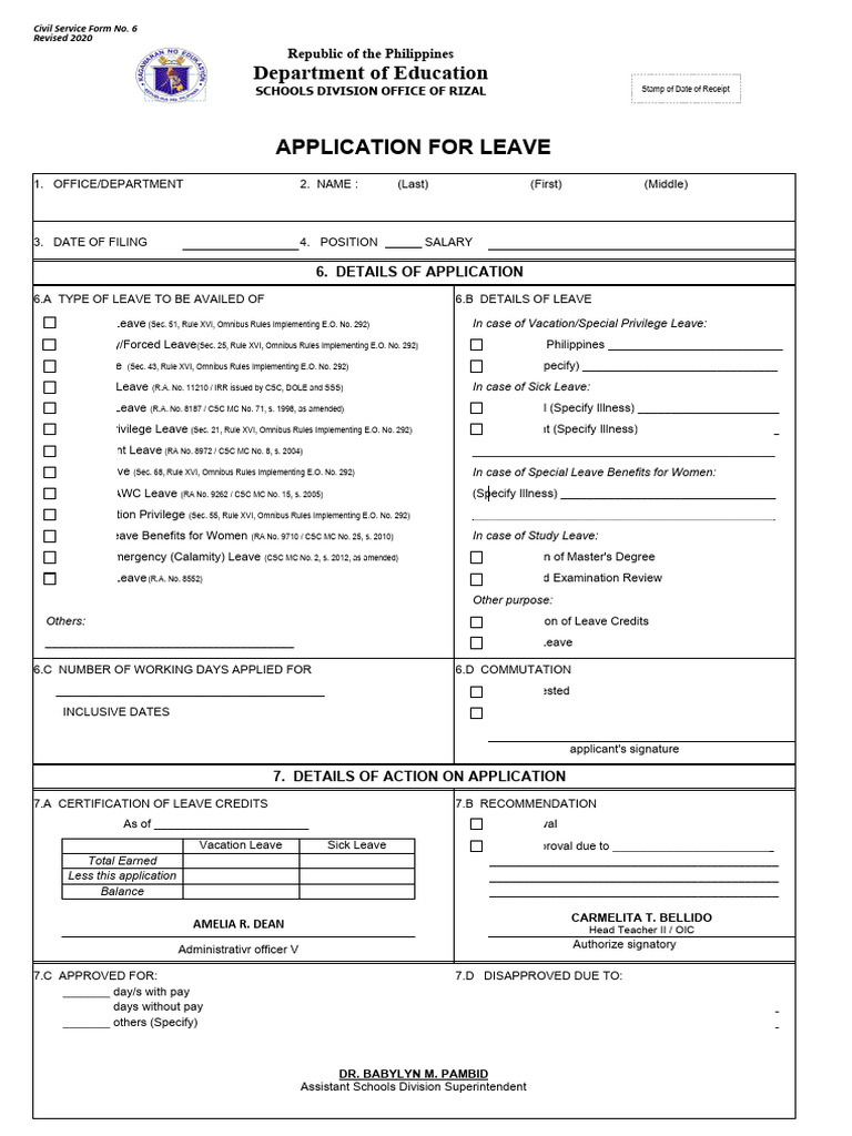 CS Form 6 Revised 2020 1 | PDF