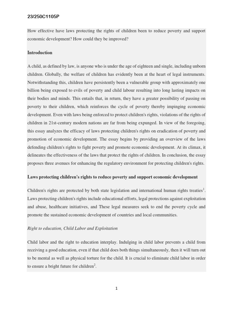 Protection of Child Rights | PDF