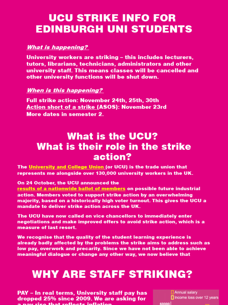 UCU Student Strike Information Edinburgh Uni | PDF
