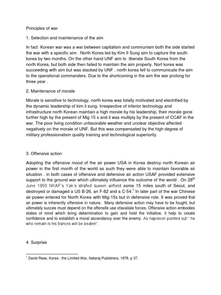 Selection and Maintenance of The Aim | PDF | Korean War | North Korea