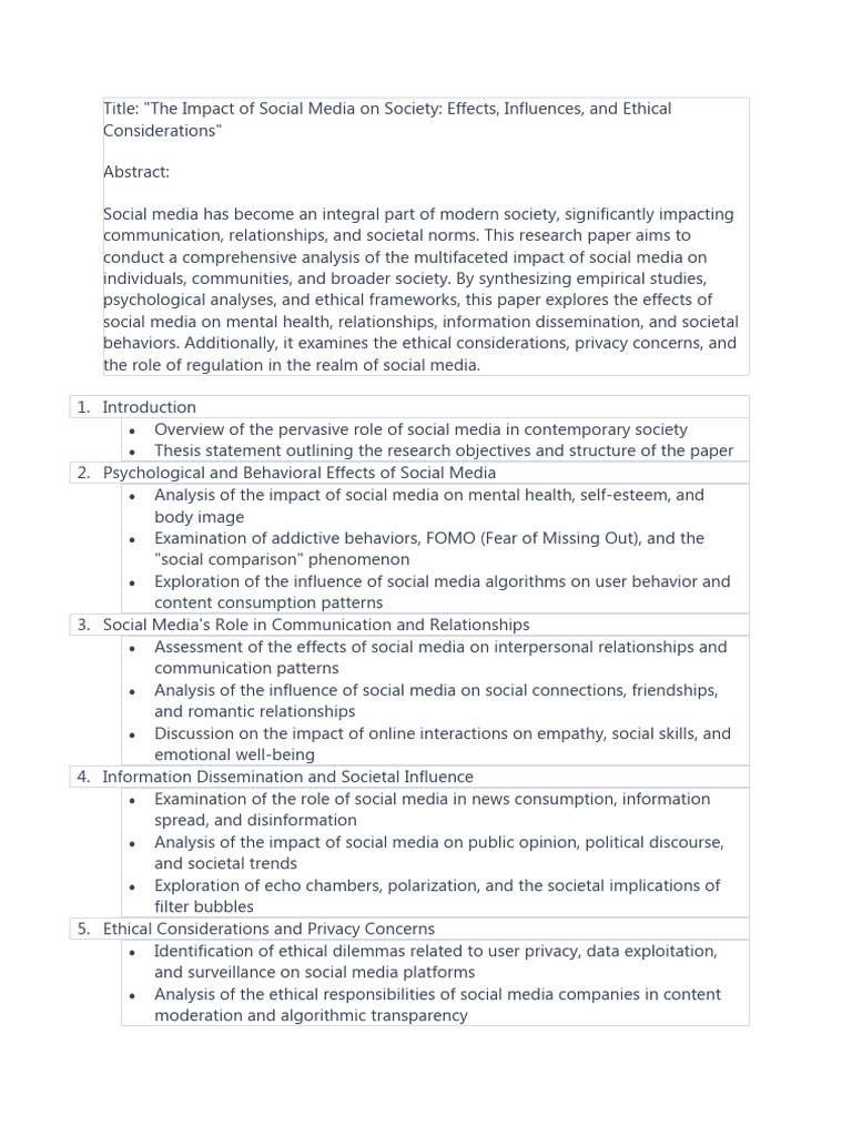 Research - Impact of Social Media | PDF | Social Media | Popular ...