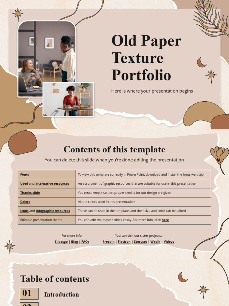 Old Paper Texture Portfolio | PDF