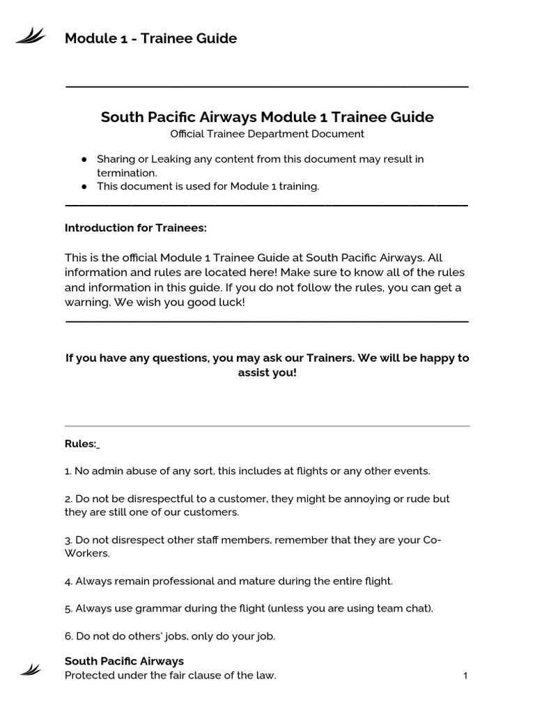 SPA _ Module 1 Trainee Guide | PDF