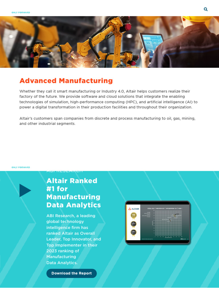 Altair's Smart Manufacturing Solutions | PDF