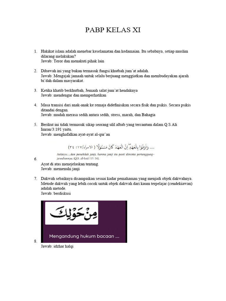 Pabp Kelas Xi | PDF | Karier & Perkembangan | Agama & Spiritualitas