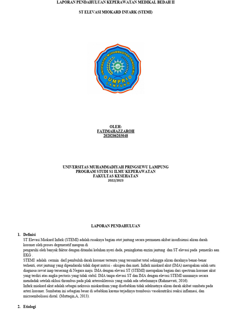 LP Stemi Fix Fatimah | PDF