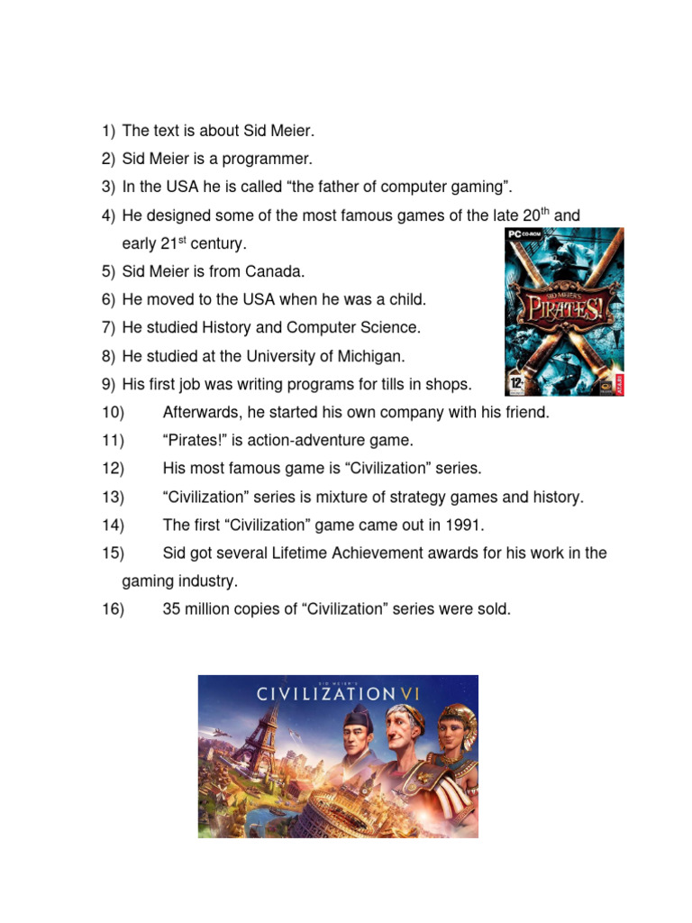 The father of computer gaming answers | PDF