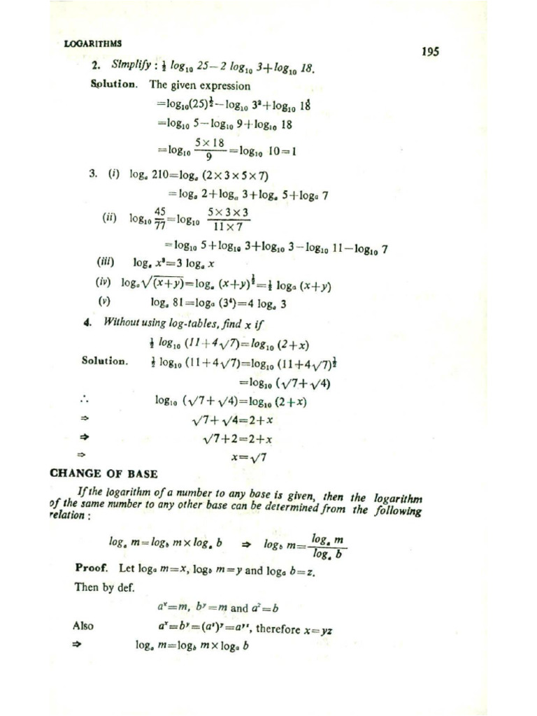 Logarithm | PDF
