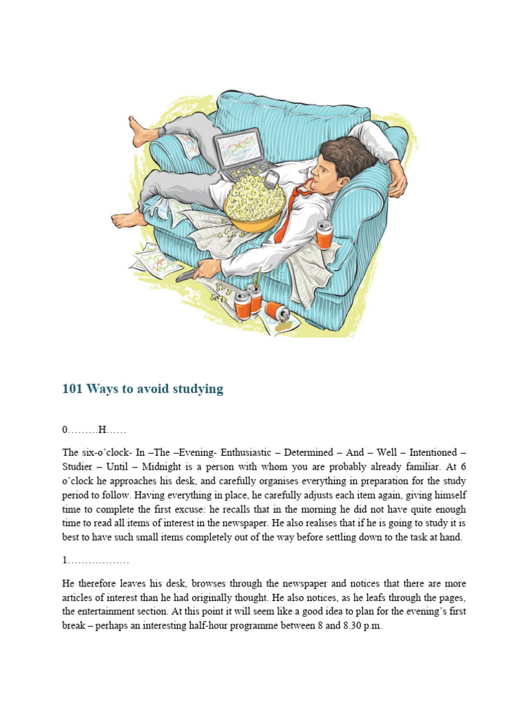 101 Ways to Avoid Studying | PDF