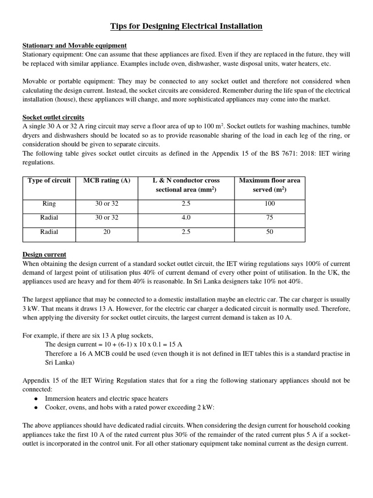 Guide - Lab Assignment - Domestic Electrical Installations | PDF | Ac Power Plugs And Sockets ...